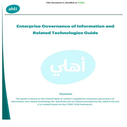 Enterprise Governance of Information and Related Technologies Guide 27 ...