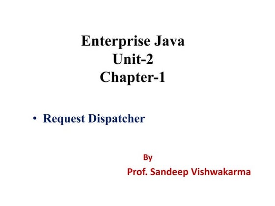 Enterprise java unit-1_chapter-3 | PPT