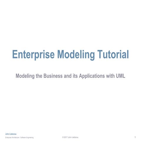 Enterprise Modeling Tutorial | PPTX