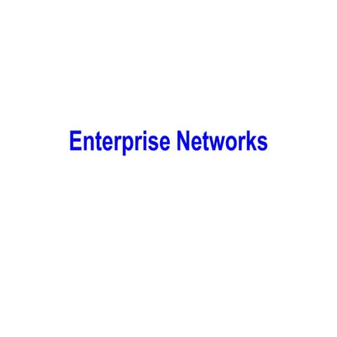 Enterprise networks | PDF
