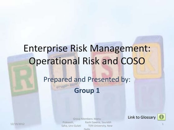 Enterprise Risk Management | PPT