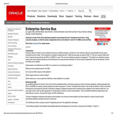 Enterprise service bus | PDF | Computing | Technology & Computing