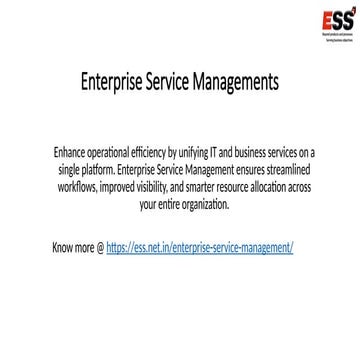 Enterprise Service Managements PPT .pptx