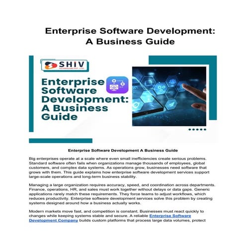 7 Essential Enterprise Software Solutions That Every Business Needs | PDF