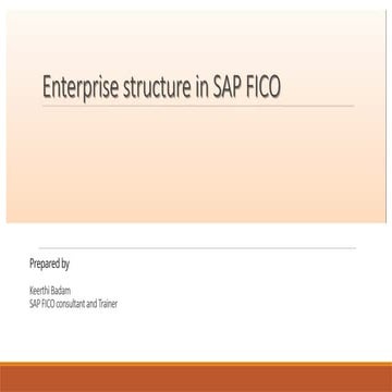 configuration of SAP Enterprise structure | PPTX