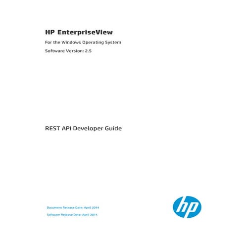 ArcSight Enterprise View REST API Developer's Guide | PDF