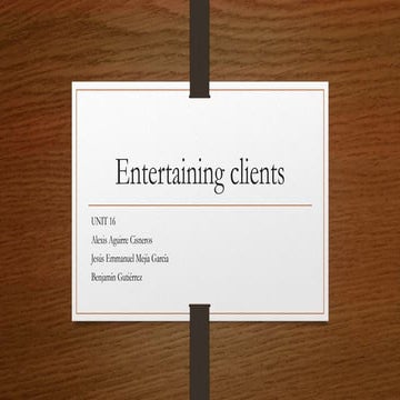 Entertaining clients | PPT