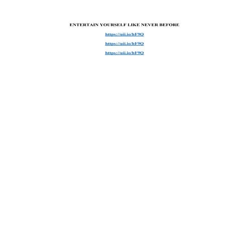 Entertain yourself like never before | PDF