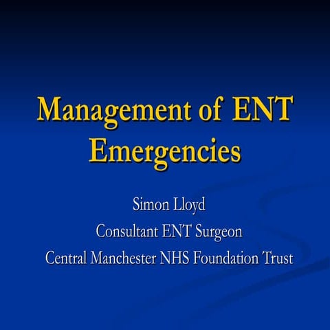 Ent gp emergencies (edited) | PPT