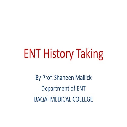 ENT History Taking.pptx