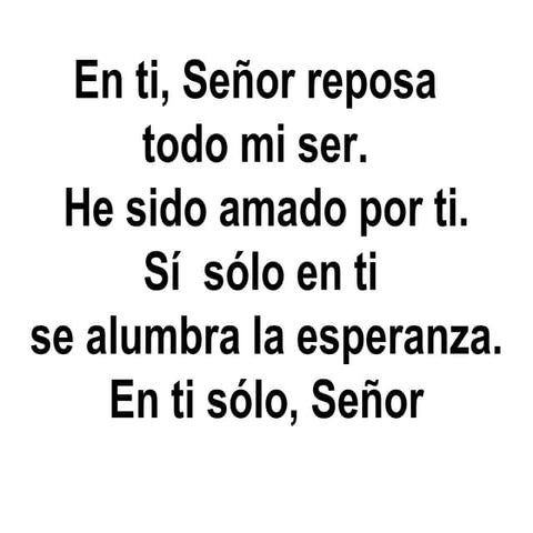 En ti señor reposa | PPS