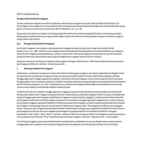 Entiti perniagaan | DOCX