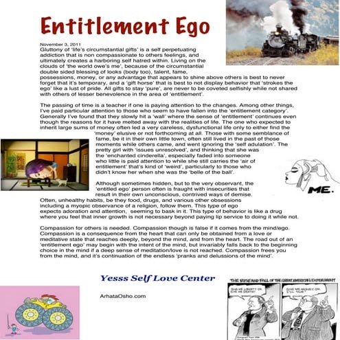 Entitlement Ego | PAGES