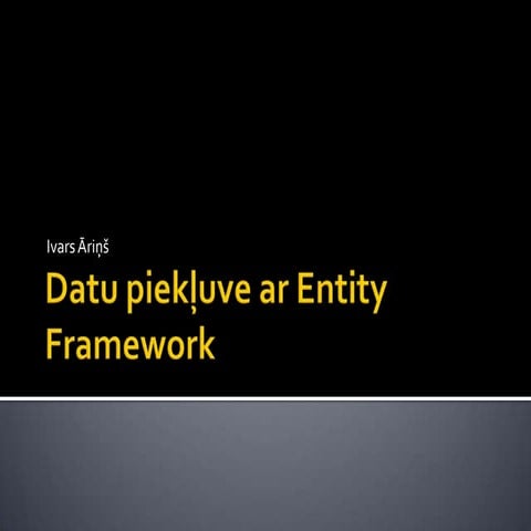 Data Access using Entity Framework | PPT