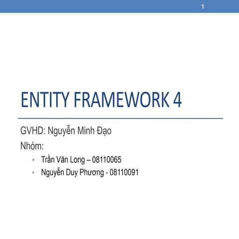 Entity Framework 4 Ppt