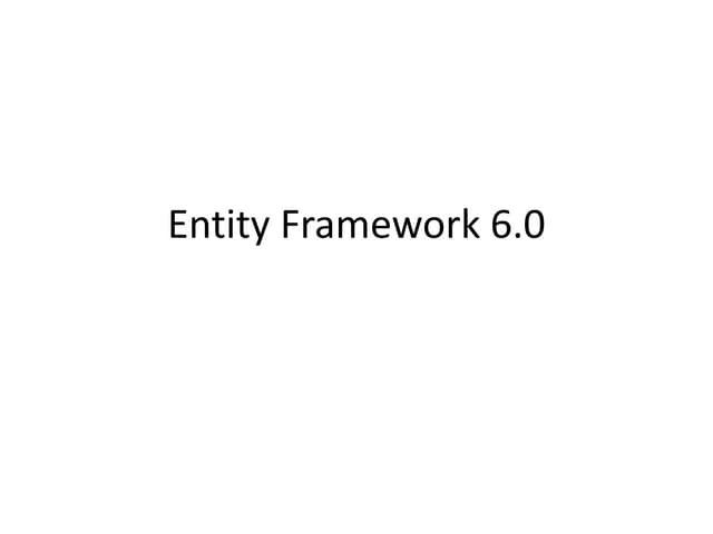 Entity Framework 6pptx