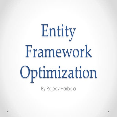 Entity framework | PPT