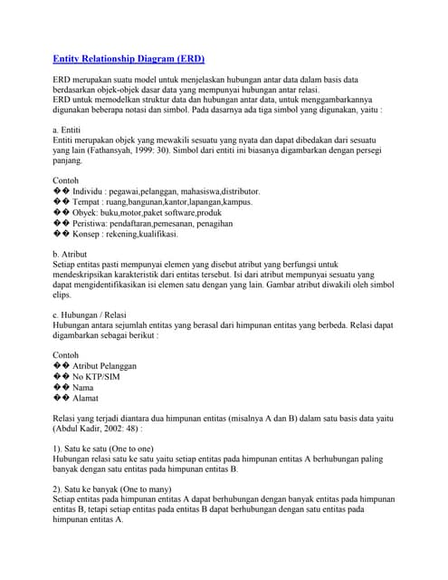 Erd dan contoh kasus | PPT