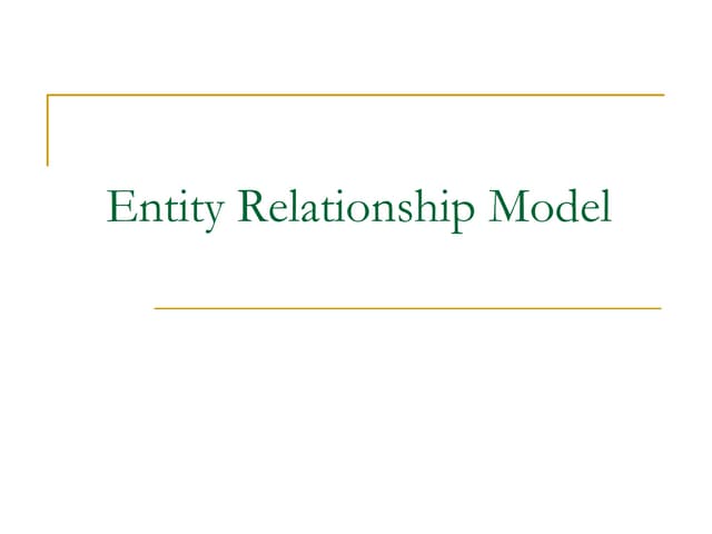 Erd (entity relationship diagram) | PPTX