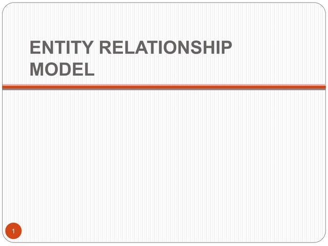 The Entity Relationship Model In Dbmsppt Databases Computer Software And Applications