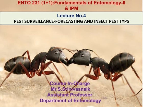 Lec. 15. Pests - Definition - Categories, Causes for outbreak of pests ...