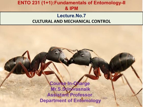 Cultural methods for pest control . pptx | PPTX