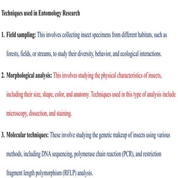 Different sampling techniques for insect population estimation | PDF