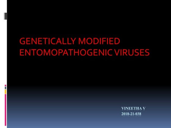 Entomopathogenic viruses | PPTX | Biological Sciences | Science