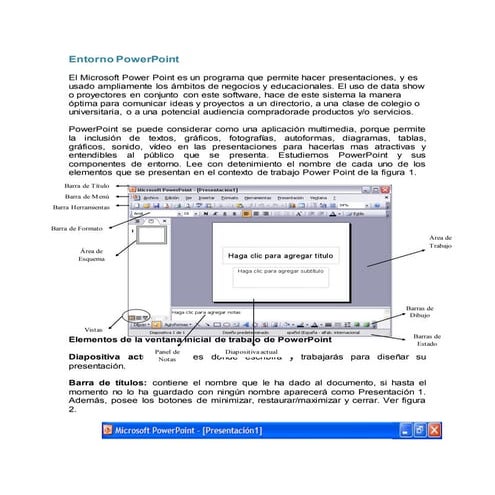 Elementos de la interfaz de power point | PPTX