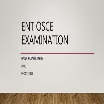 Ent osce examination and instruments | PPTX