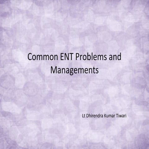 ENT Problem and its management techniques.pdf