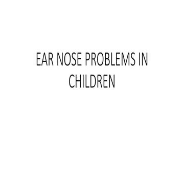 ENT PROBLEMS IN CHILDREN. .pptx