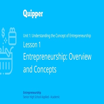 Entrepreneurship Subject - Unit1_Lesson1_Final | PPTX