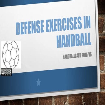 defense exercises in handball | PPTX