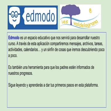 Entrar en Edmodo era una plataforma o red social para estudiantes | PPTX