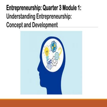 ENTREPRENEURSHIP LESSON 1 - ENTREPRENEURSHIP CONCEPT AND DEVELOPMENT | PDF