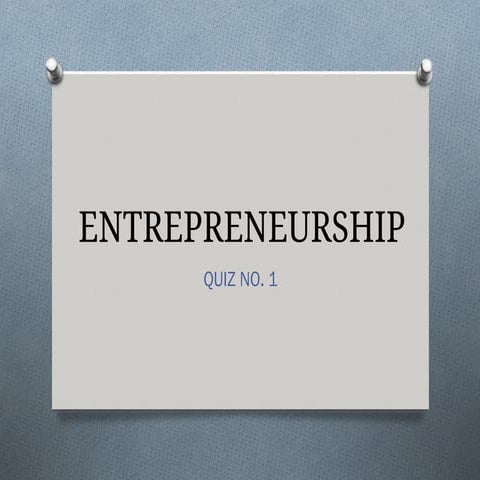 ENTREP QUIZ FOR ENTREPRENEURSHIP GRADE 12 | PPT