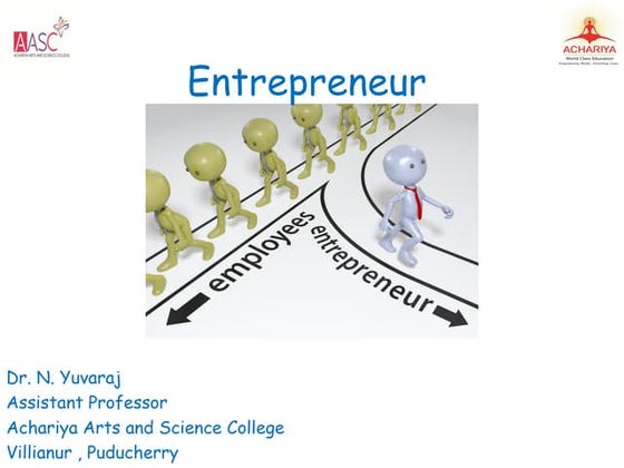 powerpoint presentation on Entrepreneurship | PPT