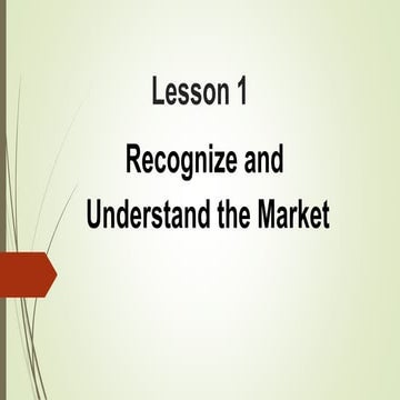 Entrep - Lesson 3 - Recognize and Understand the Market.pptx