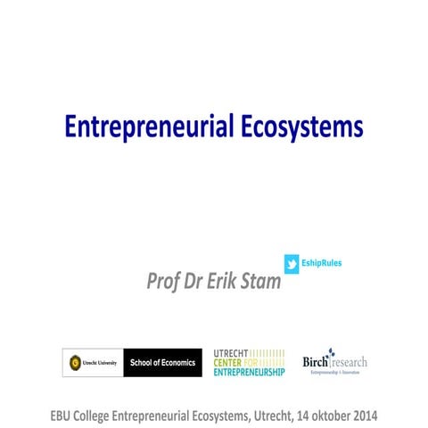 Entrepreneurship ecosystem | PDF