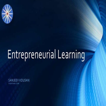 Entrepreneurial learning | PPT