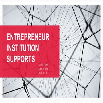 Entrepreneur institution support | PPT