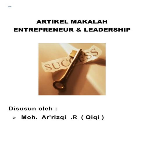 Entrepreneur & leadership | PDF