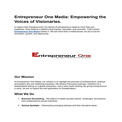 Entrepreneur One Media_ Empowering the Voices of Visionaries..pdf
