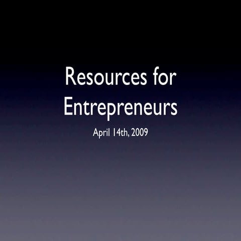 Resources for Entrepreneurs | KEY