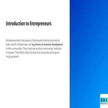 The Role of Entrepreneurship in Economic Growth | PDF