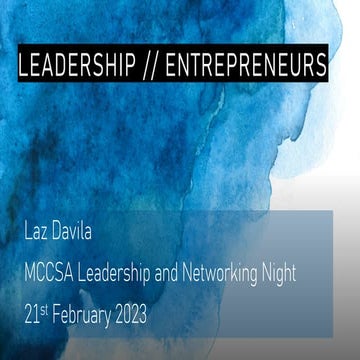 Entrepreneurs And Leadership | Ppt