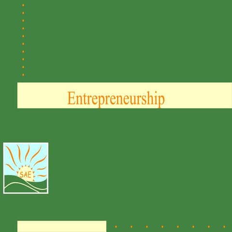 Entrepreneurship | PPT