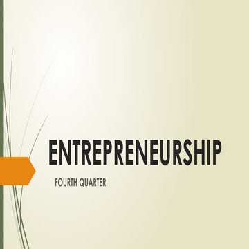 ENTREPRENEURSHIP-fourth-quarter.pptxggfvbc | PPTX