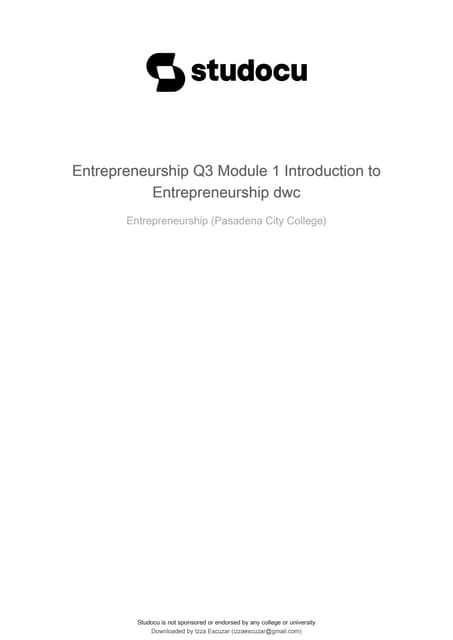 Introduction to Entrepreneurship Grade 12 | PPTX